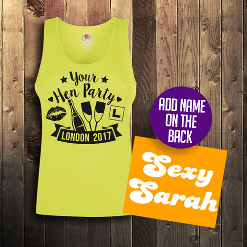 Personalised Hen Party Vests | Print'n'Wear