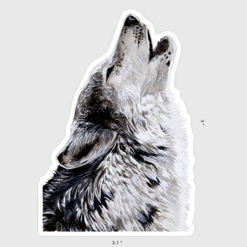 Howling Wolf Sticker | nsomniaksdream
