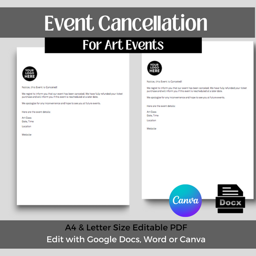 Paint Party Event Cancellation Email | Primary Paint Party