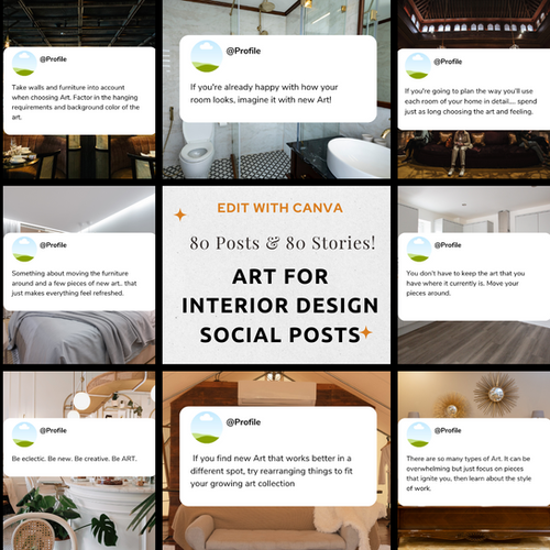 80 Artist Social Media Posts for Interior Design | Primary Paint Party