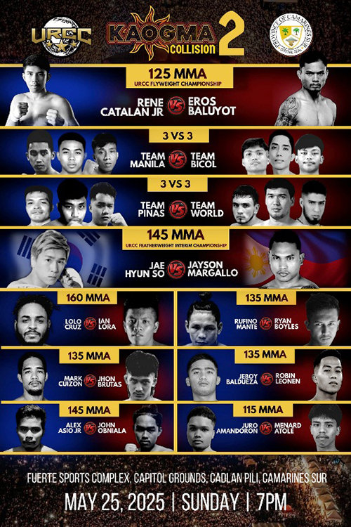 URCC Kaogma collision 2 set to rock CamSur with explosive fight card