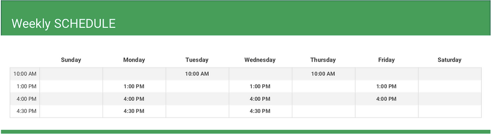 New Class Times Starting 9/14!!!