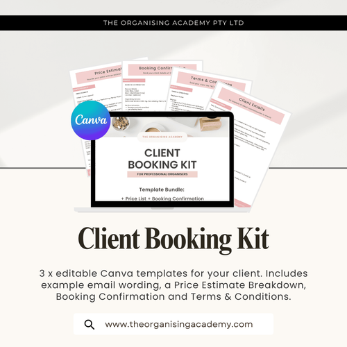 Client Booking Kit | Organising Academy