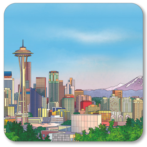 Seattle Skyline Coaster | Color Our Town