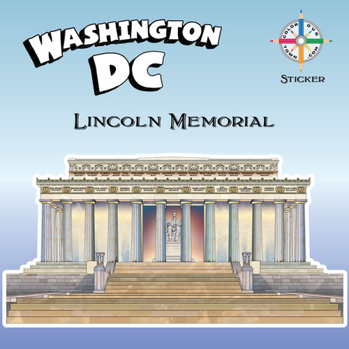 Lincoln Memorial Sticker | Color Our Town