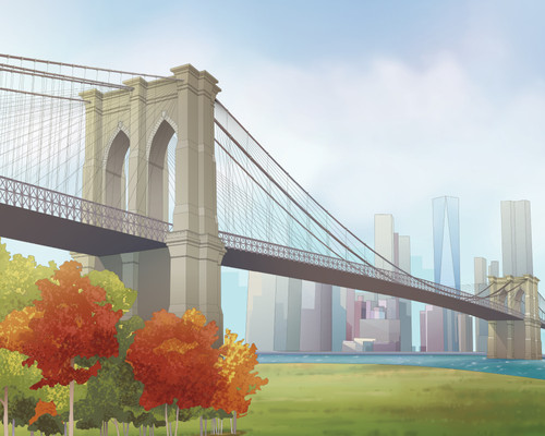 Brooklyn Bridge Art Print | Color Our Town