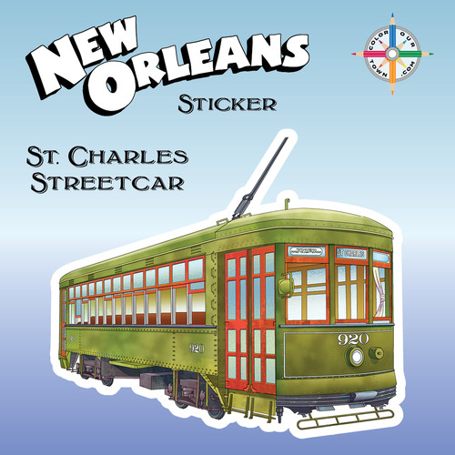 St. Charles Streetcar Sticker | Color Our Town