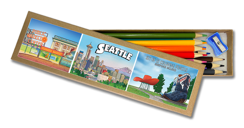 Seattle Coloring Pencil Set | Color Our Town