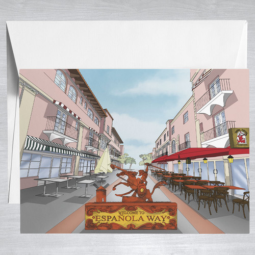 Española Way Notecard | Color Our Town
