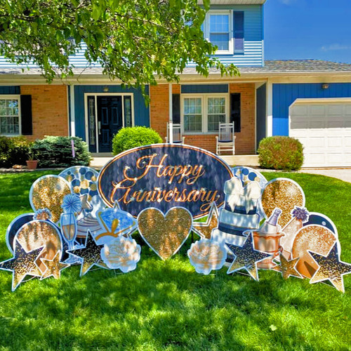 Big Happy Anniversary Yard Sign | Sign Gypsies KY