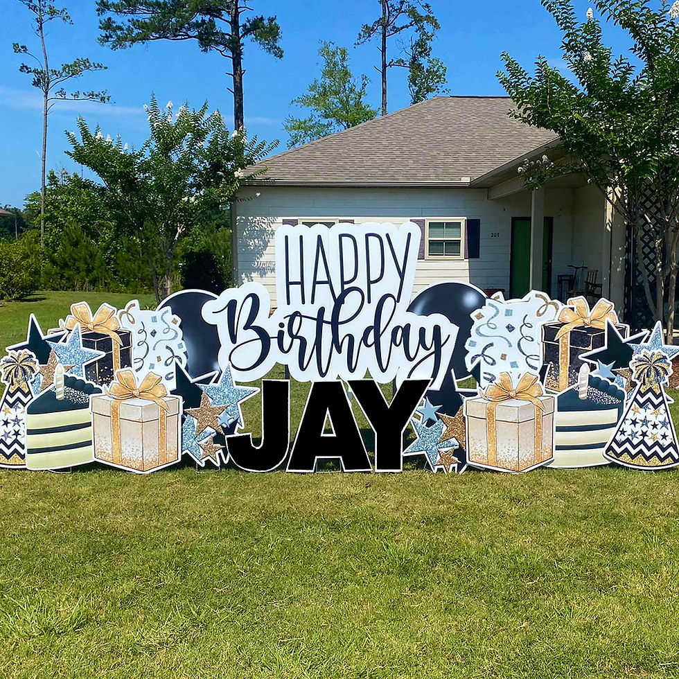 Elegant Script Big Birthday Yard Sign | Sign Gypsies KY