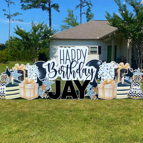 Elegant Script Big Birthday Yard Sign | Sign Gypsies KY