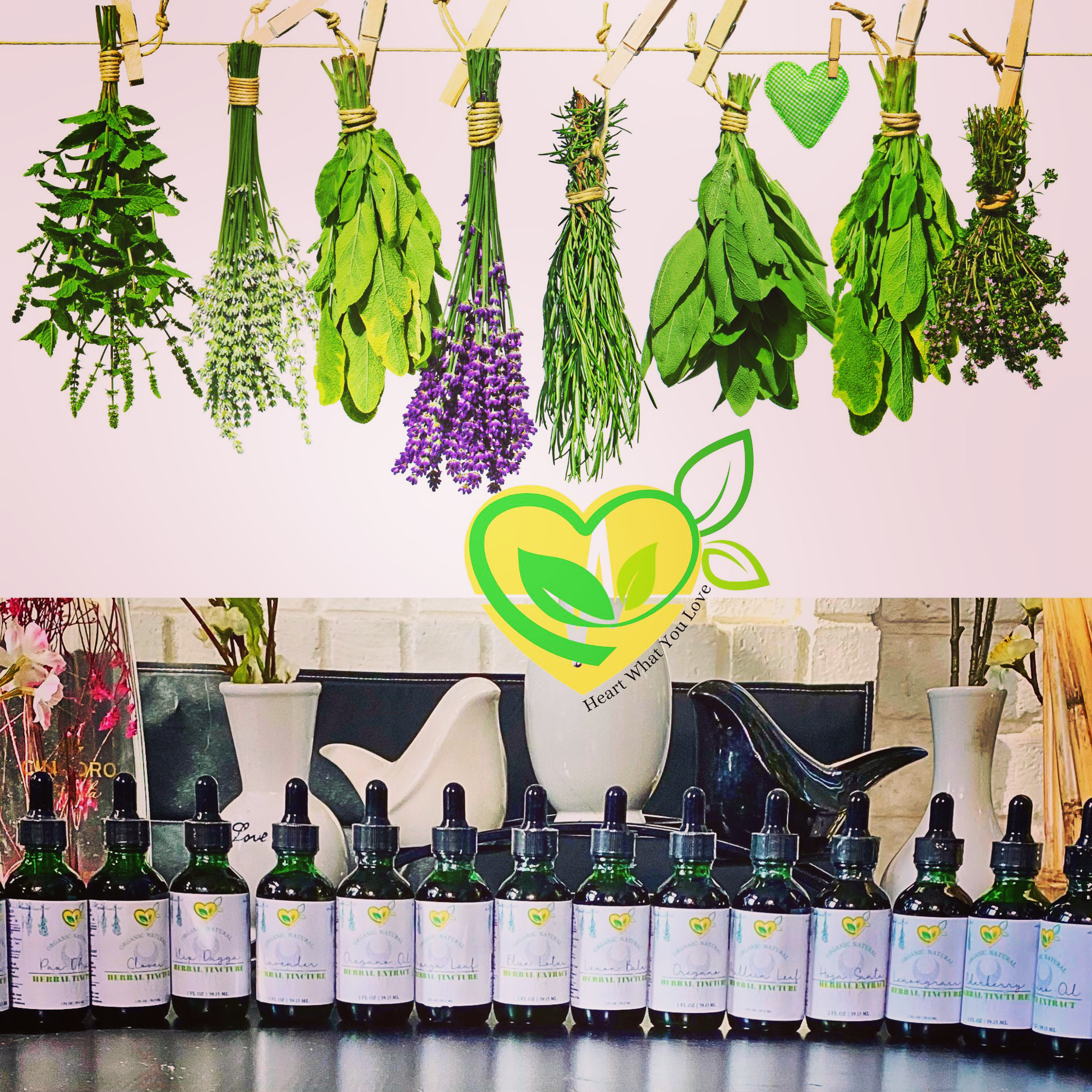 Organic Herbal Extracts and Tinctures | Heartwhatyoulove.com
