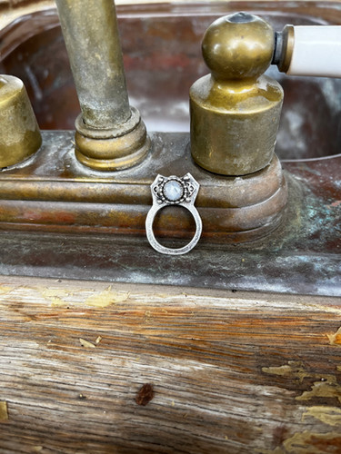 Starry Romance Flathead Ring | Molten Silver Design
