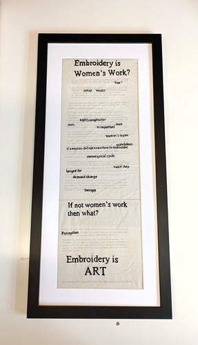 Women's Work? Hand embroidered and typed textile artwork | Louise Goult ...