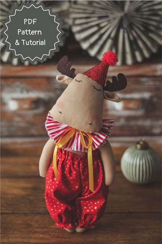 Happylabtoys - Christmas Moose Sewing Pattern & Tutorial | HappyLabToys