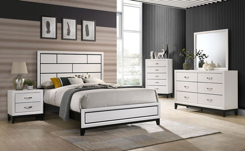 Akerson 4pc Queen Set (White or Gray) | GF4LESS.COM