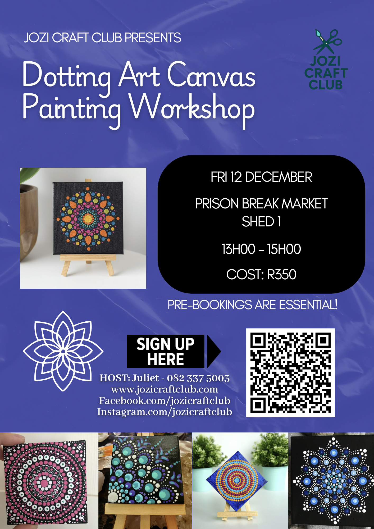 Dot & Flow Dotting Art Canvas Painting Workshop – Fri 12 Dec @ 1pm ...