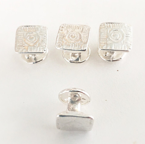 Historic Brick Square Tuxedo Stud Set | sylvanspirit