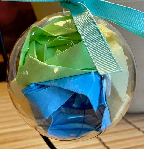 Origami Snowball Ornament | Partyorigamibyyukari