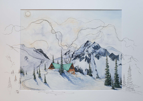 20x28 Drawn Back Embellished Print | Sarah Hicks Art