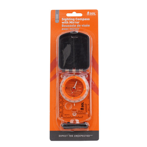SOL Sighting Compass With Mirror | OpenRoadAdventureCo