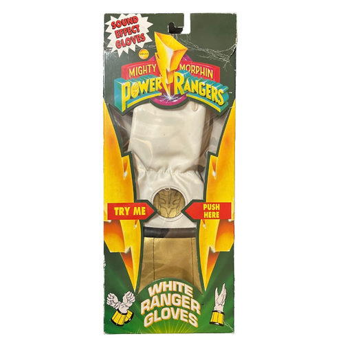 White Ranger Sound Effect Gloves 1994 Bandai Might Morphin Power ...