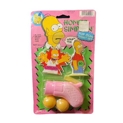 Homer Simpson Pop Gun Target Set 1990 Ja-Ru | I Remember These
