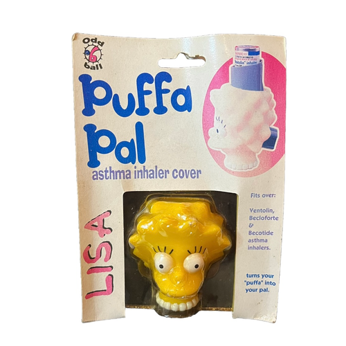 Lisa Simpson Asthma Inhaler Cover 1996 Puffa Pals | I Remember These