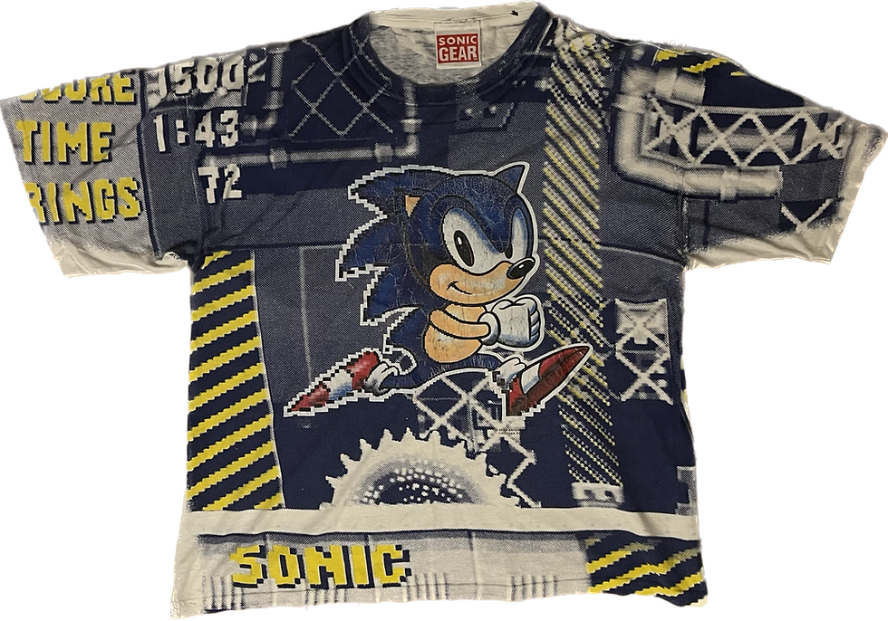 Sonic The Hedgehog All Over Print Shirt 1991 Sonic Gear XL | I Remember ...