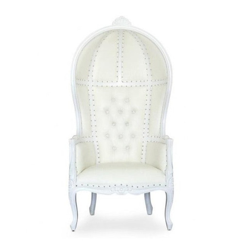Canopy Throne Chair (White) | primeluxevents.com