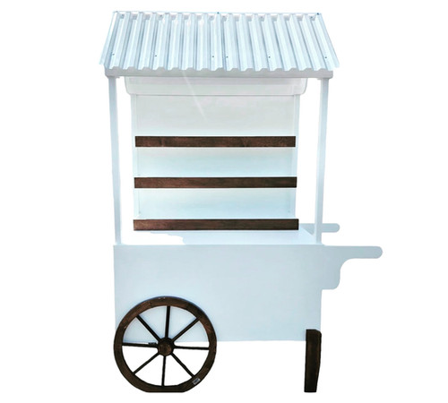 White Rustic cart | primeluxevents.com