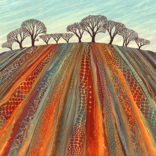 Down to Earth art print ploughed field Northumberland landscape trees ...