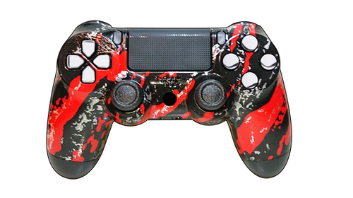 PS4 Custom Controller mit Paddles + Rapidfire V2 - Camoflage Rot ...