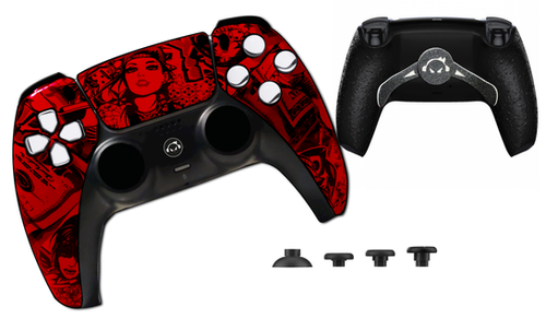 Custom PS5 Rapidfire Controller mit Paddles Hotnunny Rot | Custom Gamer's