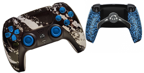 Custom PS5 Rapidfire Controller mit Paddles Camo W.blau | Custom GamerS