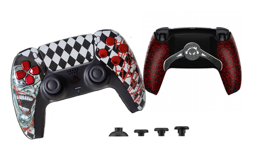 Custom PS5 Rapidfire Controller mit Paddles Joker Karo | Custom Gamer's