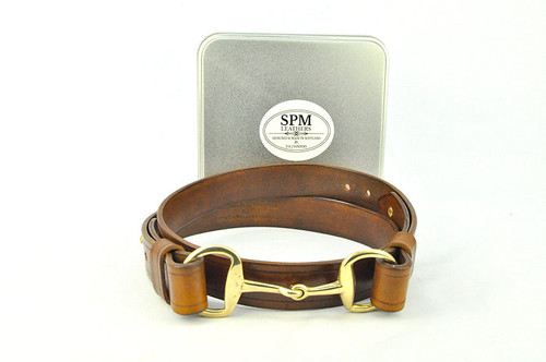 Brown Horse Bit Belt 'Narrow' | Spm Leathers
