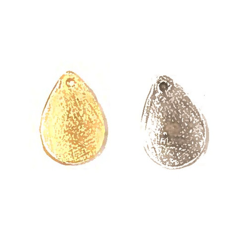 Etched 18X13mm Domed Pear Shaped Charm 2451 Pack Of 6 | The Bead Place