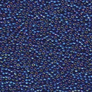 Size 11 Silver Lined Cobalt AB Seed Bead 11-91020 | The Bead Place