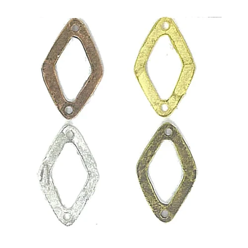 Organic 25x15mm Open Diamond Shaped Link 2153 Pack Of 6 | The Bead Place