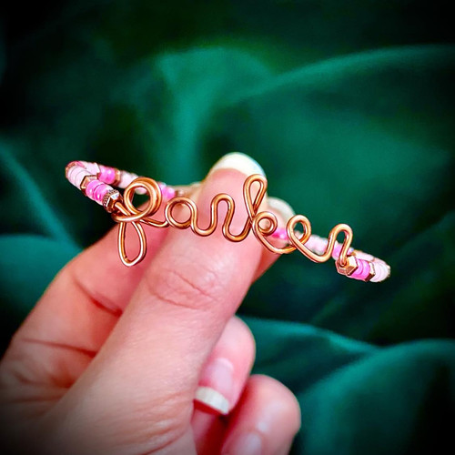 Cursive Word Wire Cuff Bracelet Kit | The Bead Place