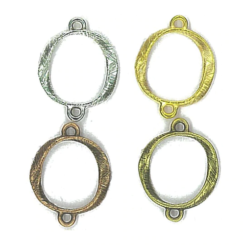 Etched 19mm Wavy Open Round Link 1071 Pack Of 6 | The Bead Place