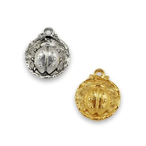 Molten Edged Ladybug Charm 2581 Pack Of 6 | The Bead Place