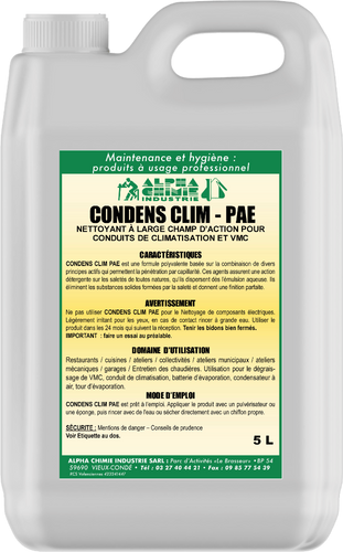 CONDENS CLIM PAE - Nettoyant conduits de climatisation et VMC | ALPHA ...