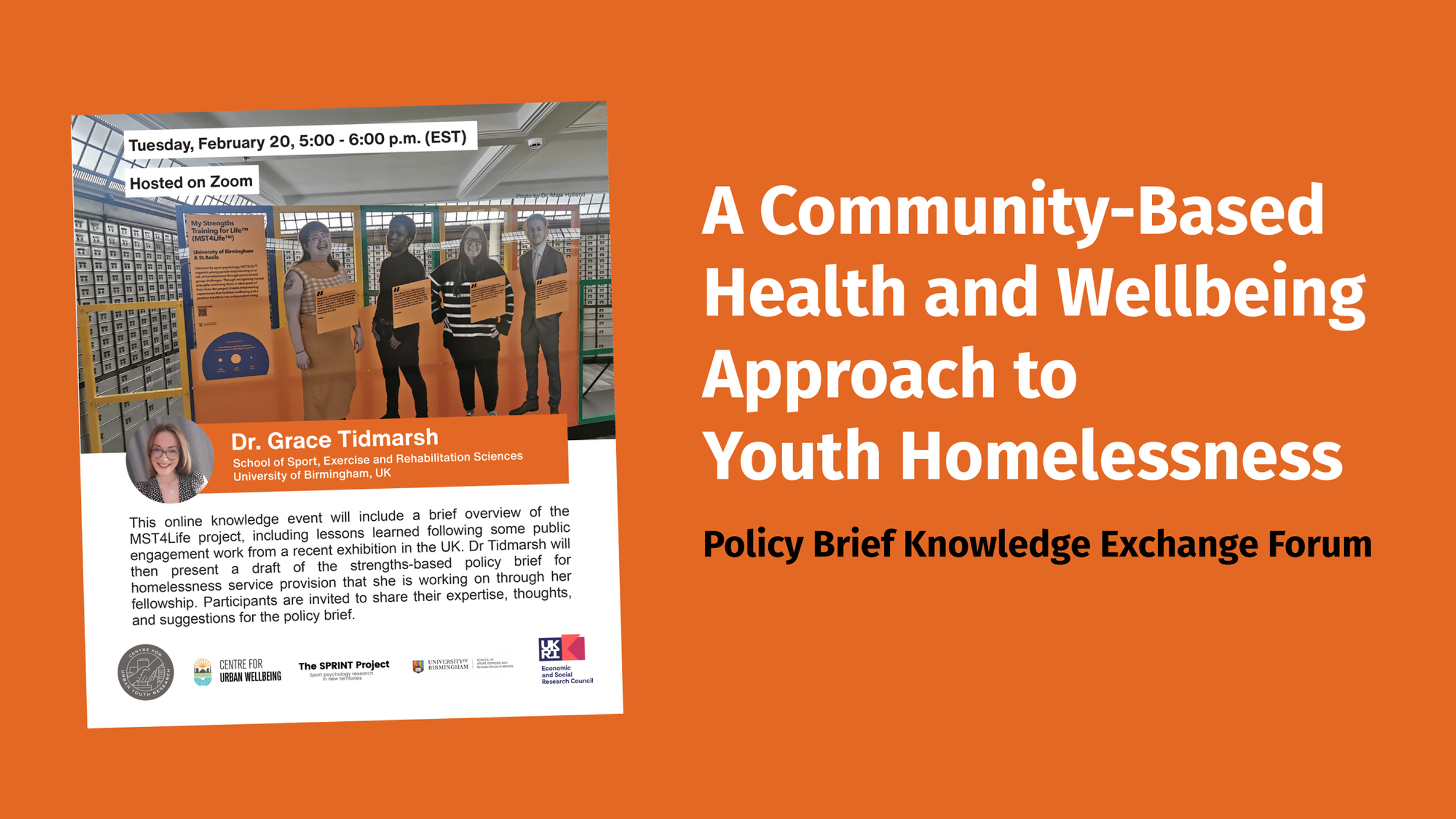 A Community-Based Health and Wellbeing Approach to Youth Homelessness ...