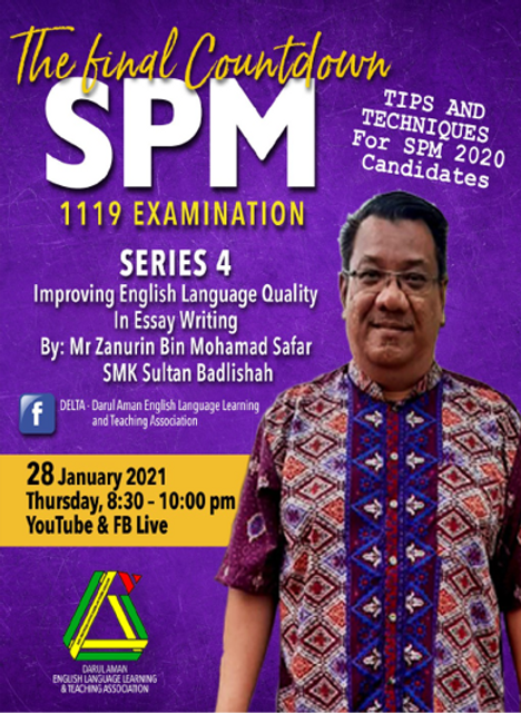 THE FINAL COUNTDOWN SPM 1119 EXAMINATION: Common Verb List