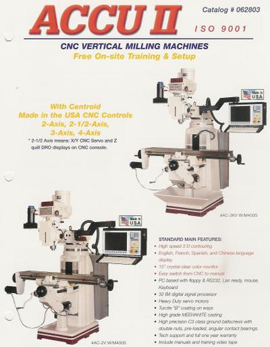 ACCU II VERTICAL MILLING MACHINE | bennett-machines