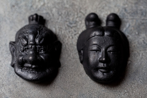 Japanese Scented Sumi Ink with Gigaku Theater Mask Motifs | ryoko-online