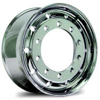 ARMOURY WHEELS Polished Outside Volvo Offset Steer, 22.5x9, 10/335 PCD ...